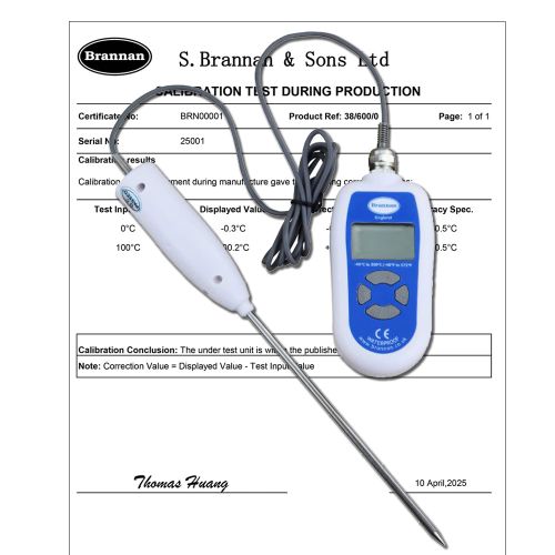 Calibrated WaterProof Digital Thermometer Full UKAS