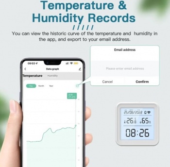 Tuya WiFi Temperature Humidity Sensor Accurate Monitoring
