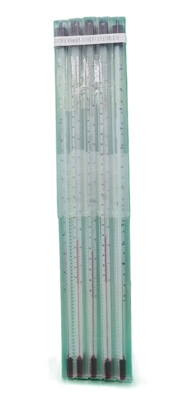 305mm Glass Red Spirit Thermometers