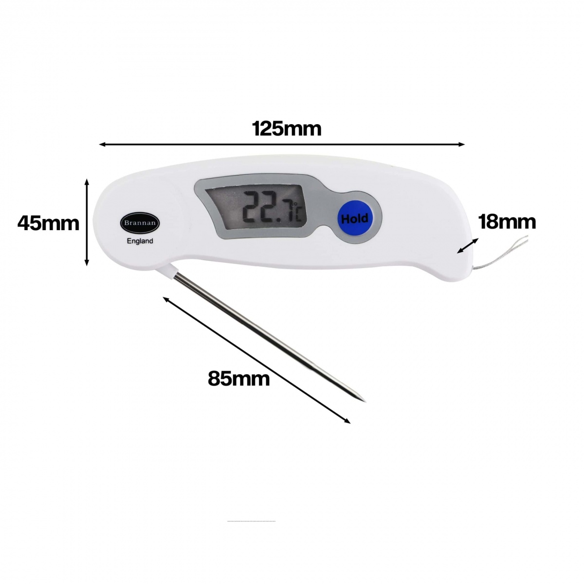 Brannan Calibrated Folding Probe Thermometer With Cert