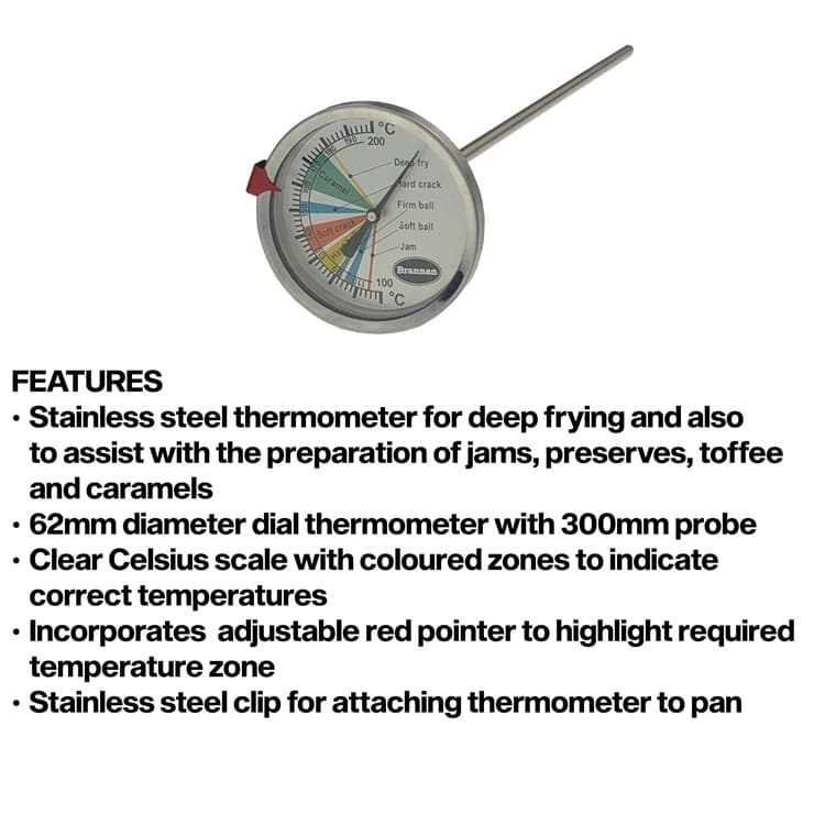 Sugar jam & frying thermometer | Brannan